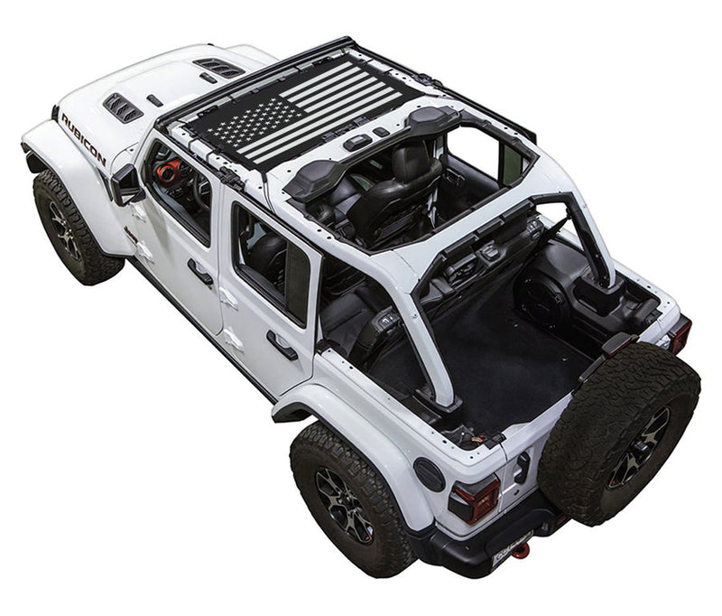 Jeep Wrangler JLU 4-Door (2018-2026) SPIDERWEBSHADE Stock Print Shade Top